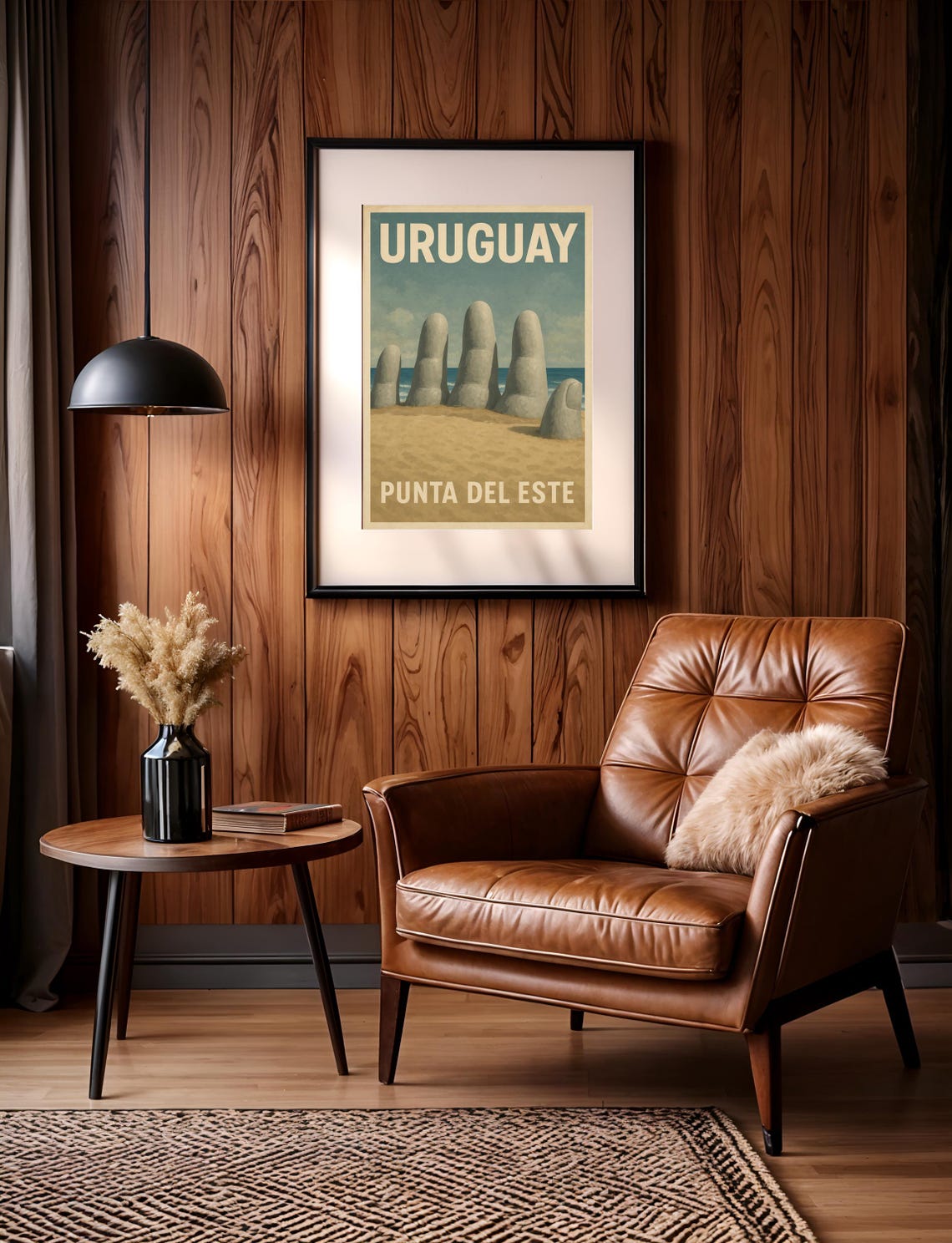 Vintage Uruguay Travel Poster – La Mano Punta Del Este Wall Art - Etsy