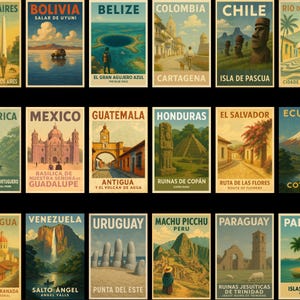 Vintage Uruguay Travel Poster – La Mano Punta Del Este Wall Art - Etsy