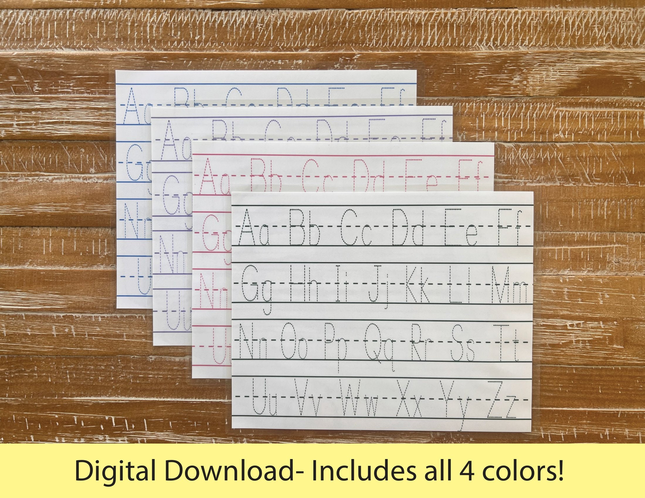 Alphabet Tracing Mat ABC Placemat Letter Tracing DIGITAL DOWNLOAD Comes ...