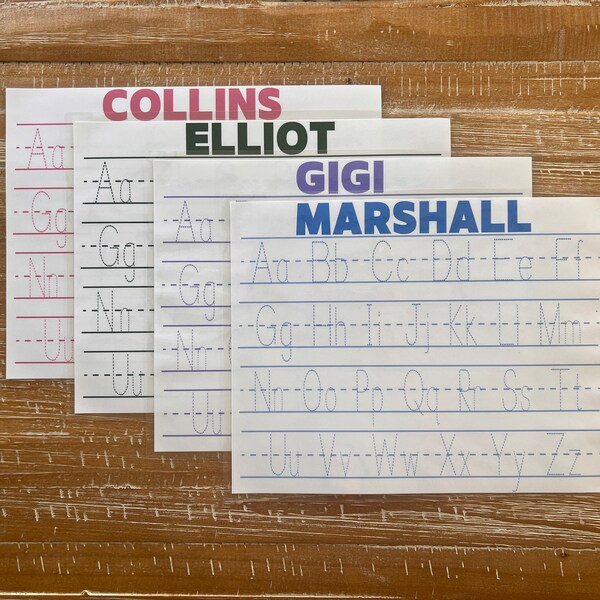 Alphabet Tracing Mat - Etsy