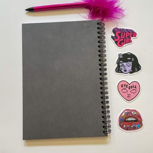 Aesthetic Y2K Notebook, Kawaii Notebook, Spiral Notebook With Cute ...