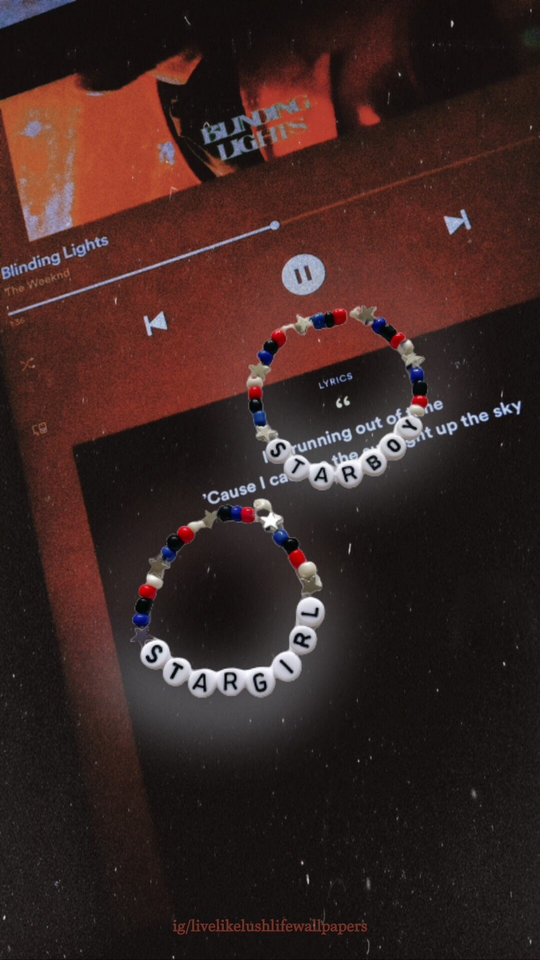 The Weeknd Starboy and Stargirl Bracelets, Customizable Beaded Bracelet ...