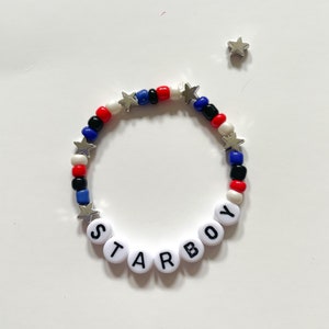 The Weeknd Starboy and Stargirl Bracelets, Customizable Beaded Bracelet ...