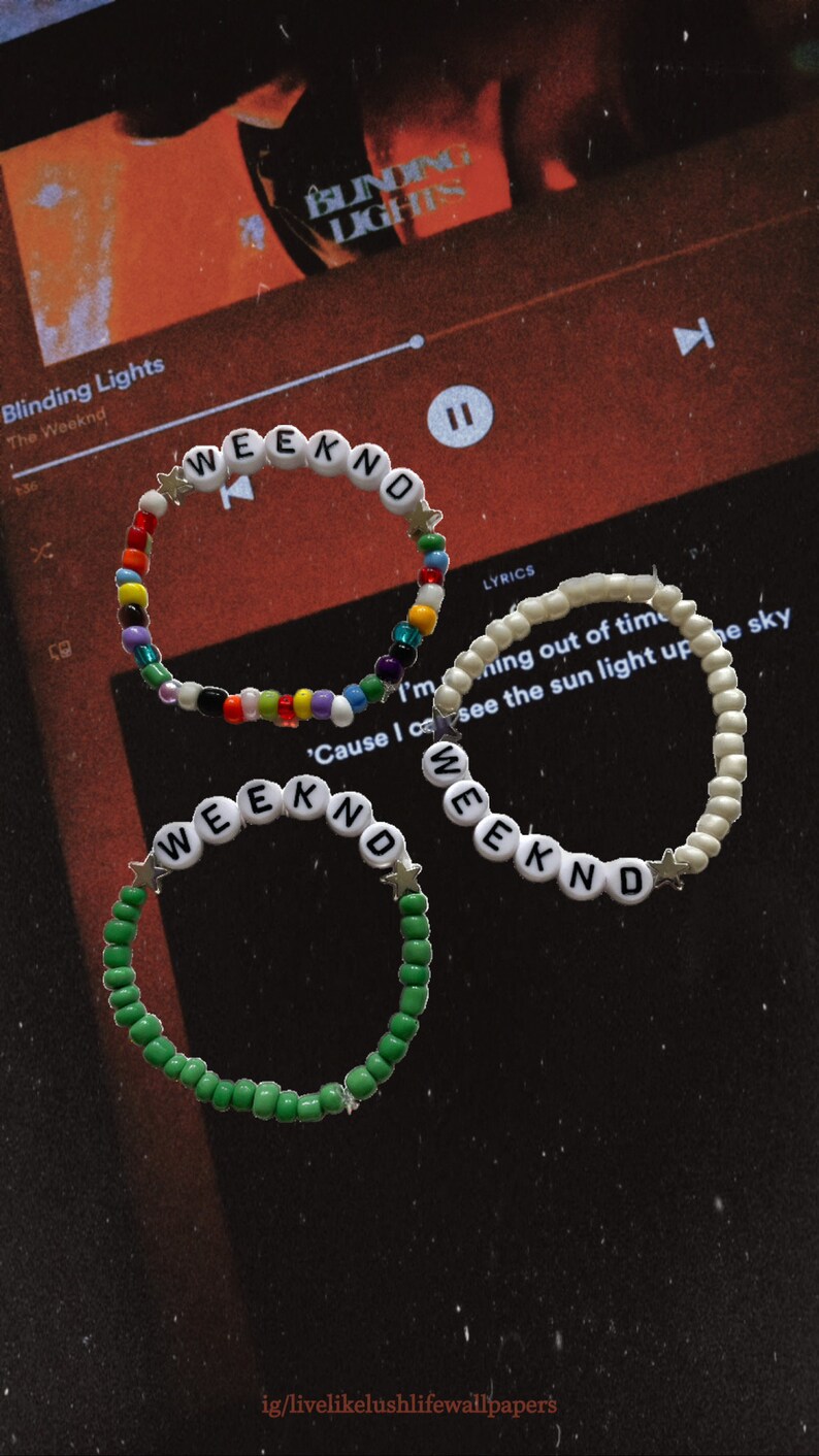 THE WEEKND Customizable Beaded Bracelets After Hours Dawn FM - Etsy