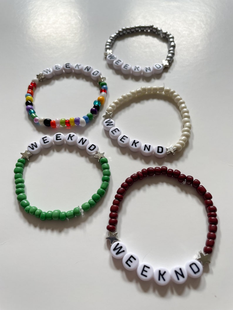 THE WEEKND Customizable Beaded Bracelets, After Hours Dawn FM, Weeknd ...