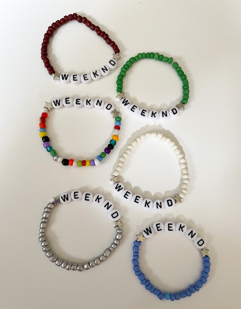 THE WEEKND Customizable Beaded Bracelets After Hours Dawn FM - Etsy