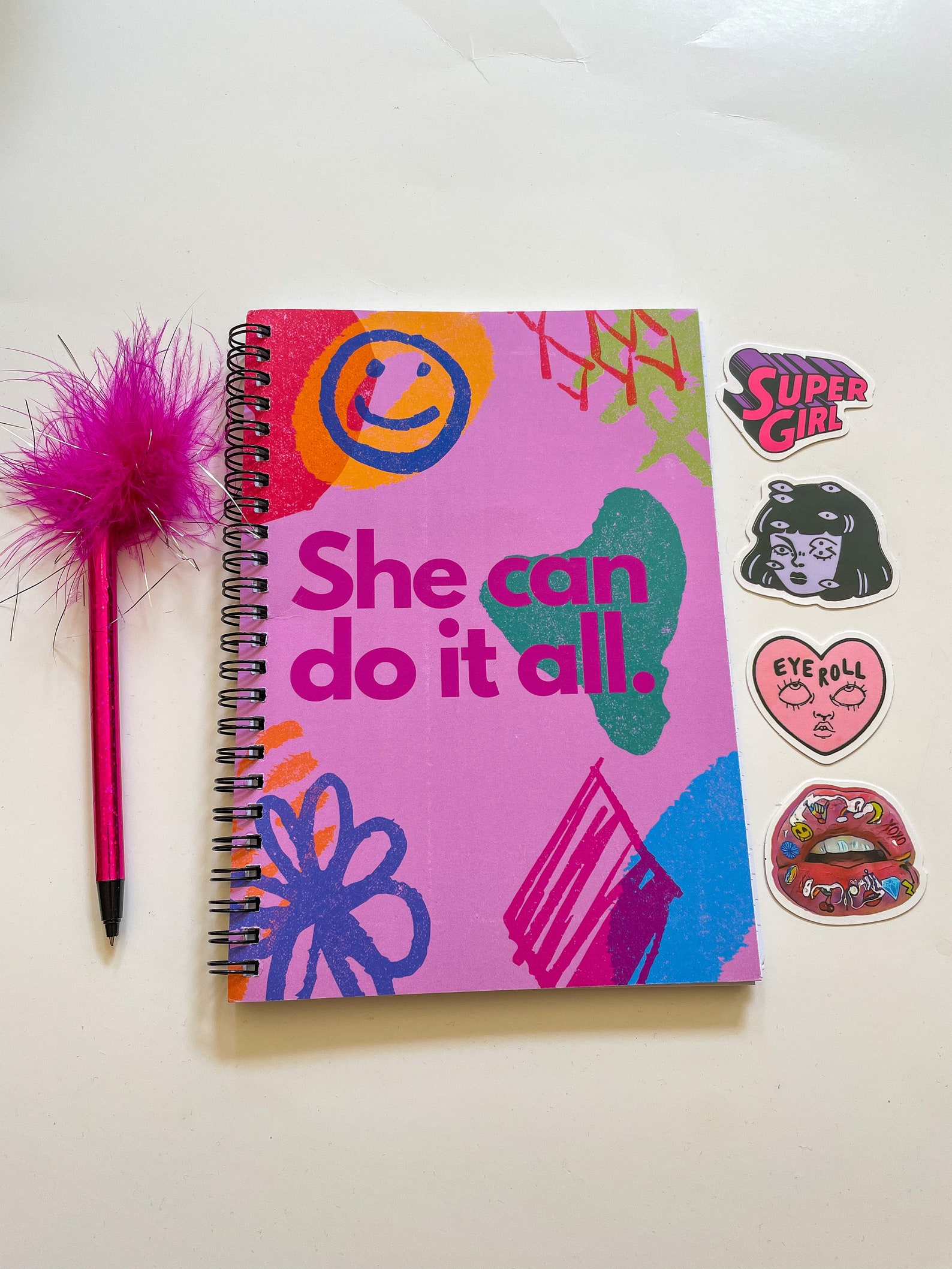 Aesthetic Y2K Notebook, Kawaii Notebook, Spiral Notebook With Cute ...