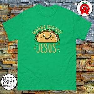 Christian Taco Lover Shirt Taco Bout Jesus - Fun and Faithful - Etsy