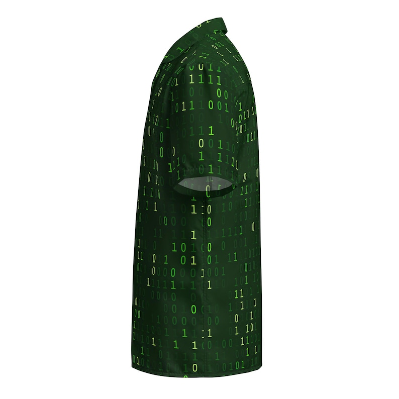 Binary 1s and 0s Matrix Pattern, Adult Unisex All-over Relaxed Fit ...