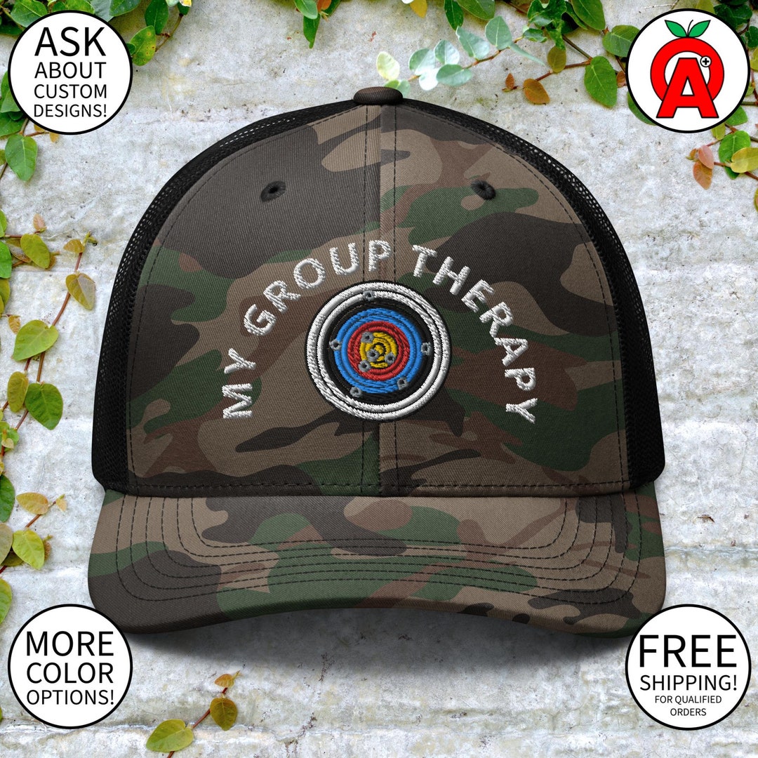 Skeet Trap Sporting Clay Funny Shooter Group Therapy Shotgun Target Hat ...