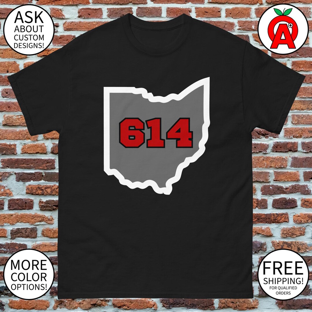 Central Ohio 614 Area Code Map Unisex Shirt - Etsy