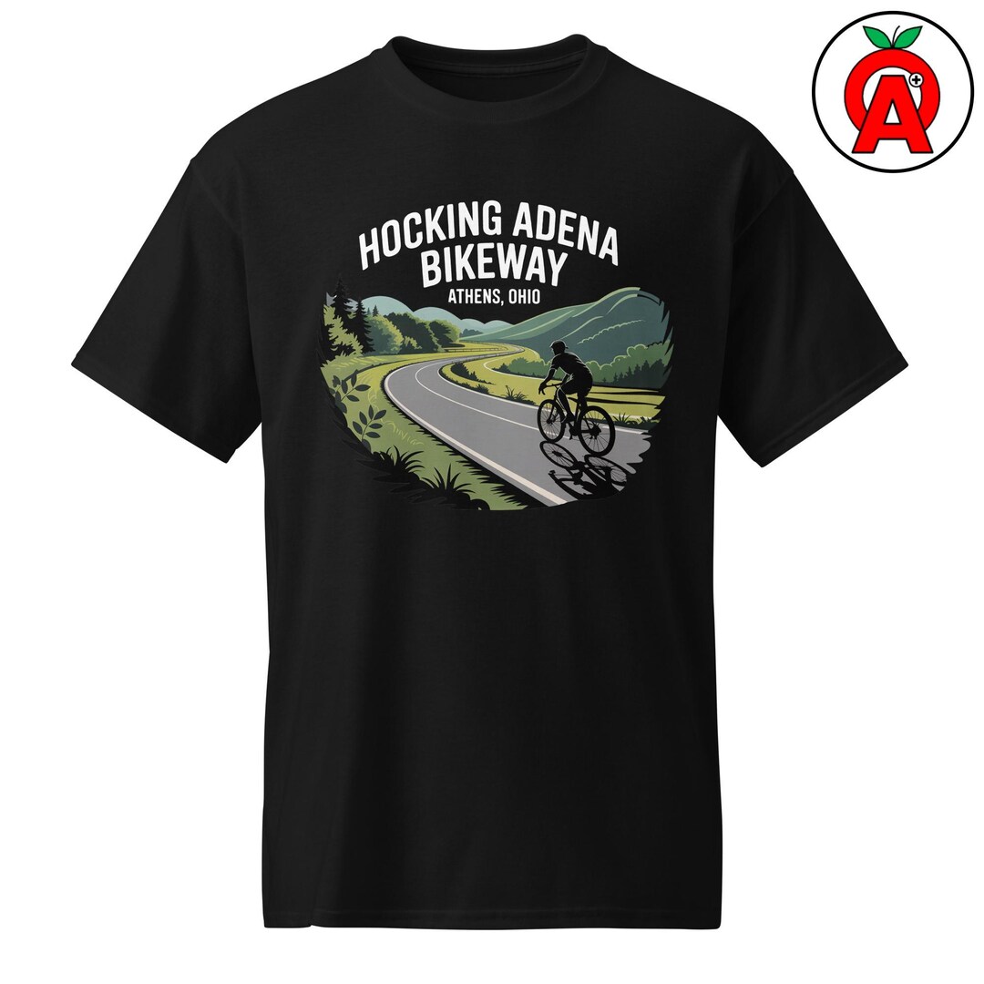 Hocking Adena Bikeway - Adult Unisex Dryblend T-shirt, Athens Ohio ...