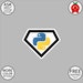 Python Superhero Shield Vinyl Sticker - Bubble-free - Programming Logo ...