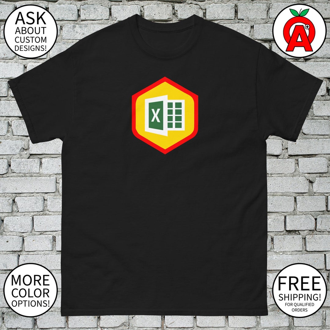 Excel Superhero Emblem Tee - Unisex Shirt Mens Womens Design - Etsy