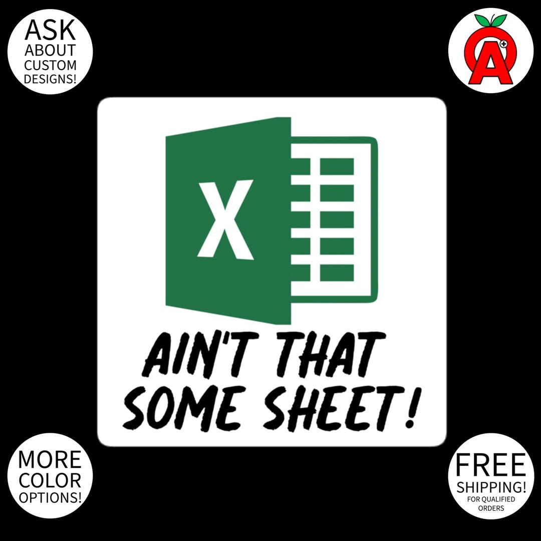 Microsoft Excel Vinyl Sticker - Logo Design With Bubble-free ...