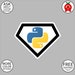Python Superhero Shield Vinyl Sticker - Bubble-free - Programming Logo ...