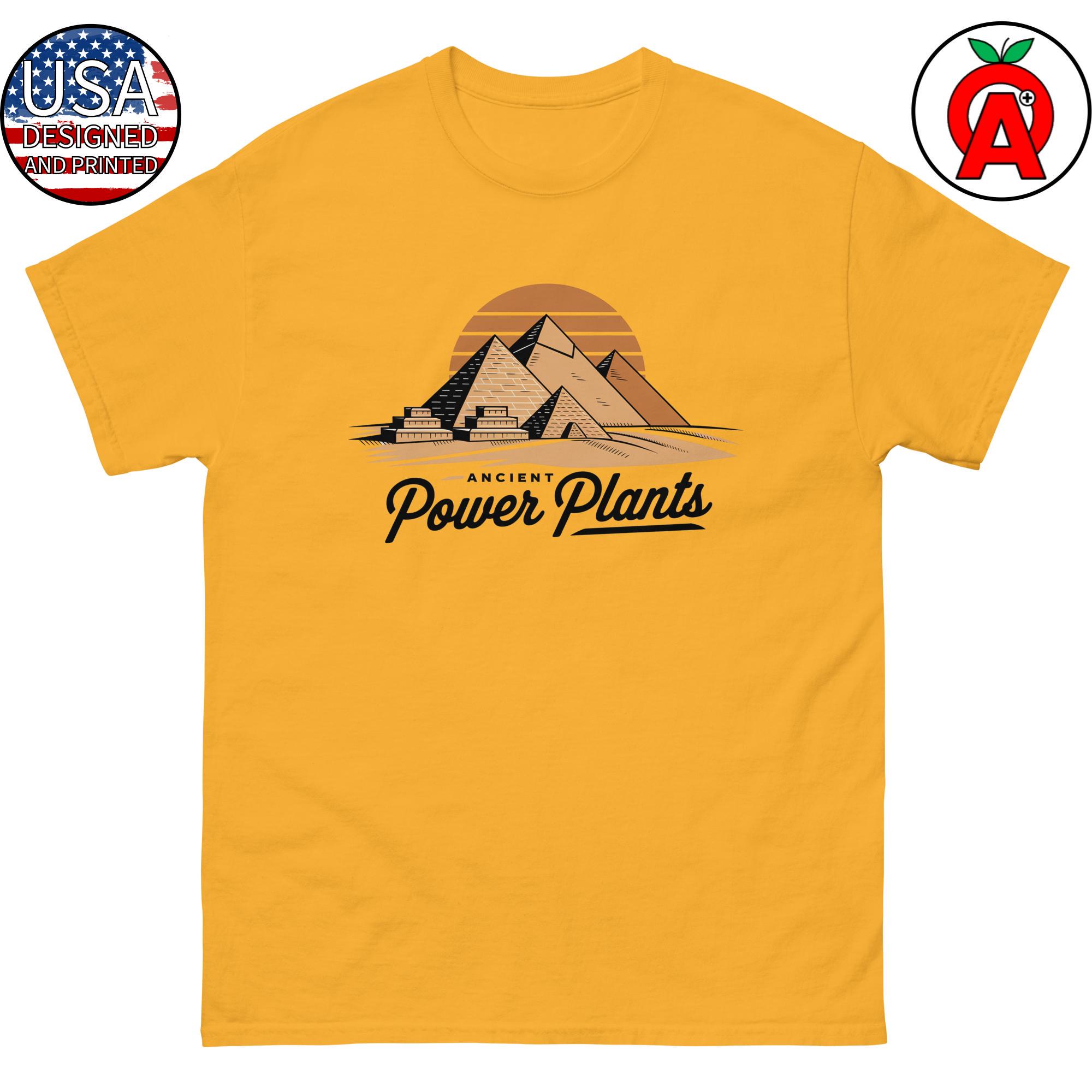 Ancient Power Plant Tee, Giza Pyramid Energy Design, Unisex Egyptian ...