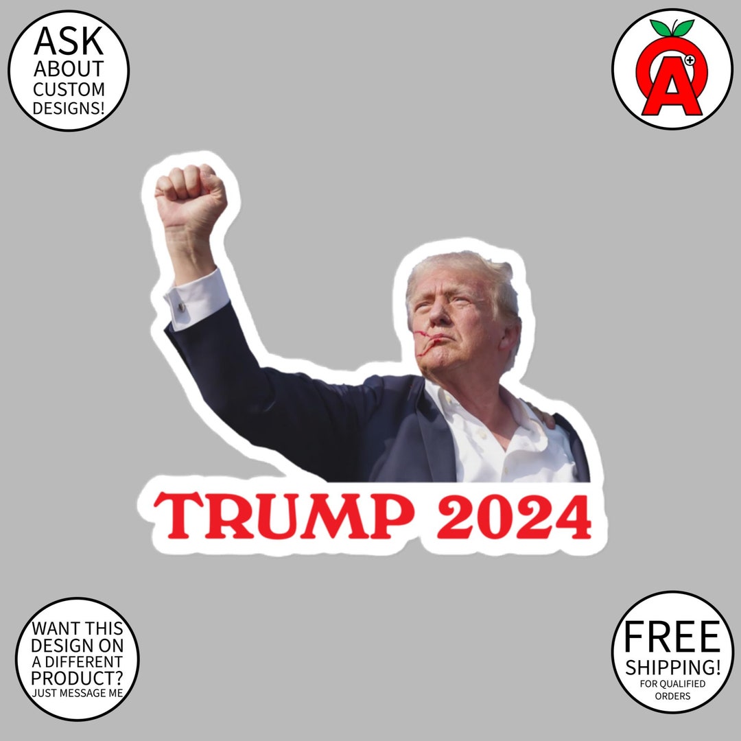 Trump 2024 Vinyl Sticker - Bubble-free Perfect for Cars Trucks Laptops ...