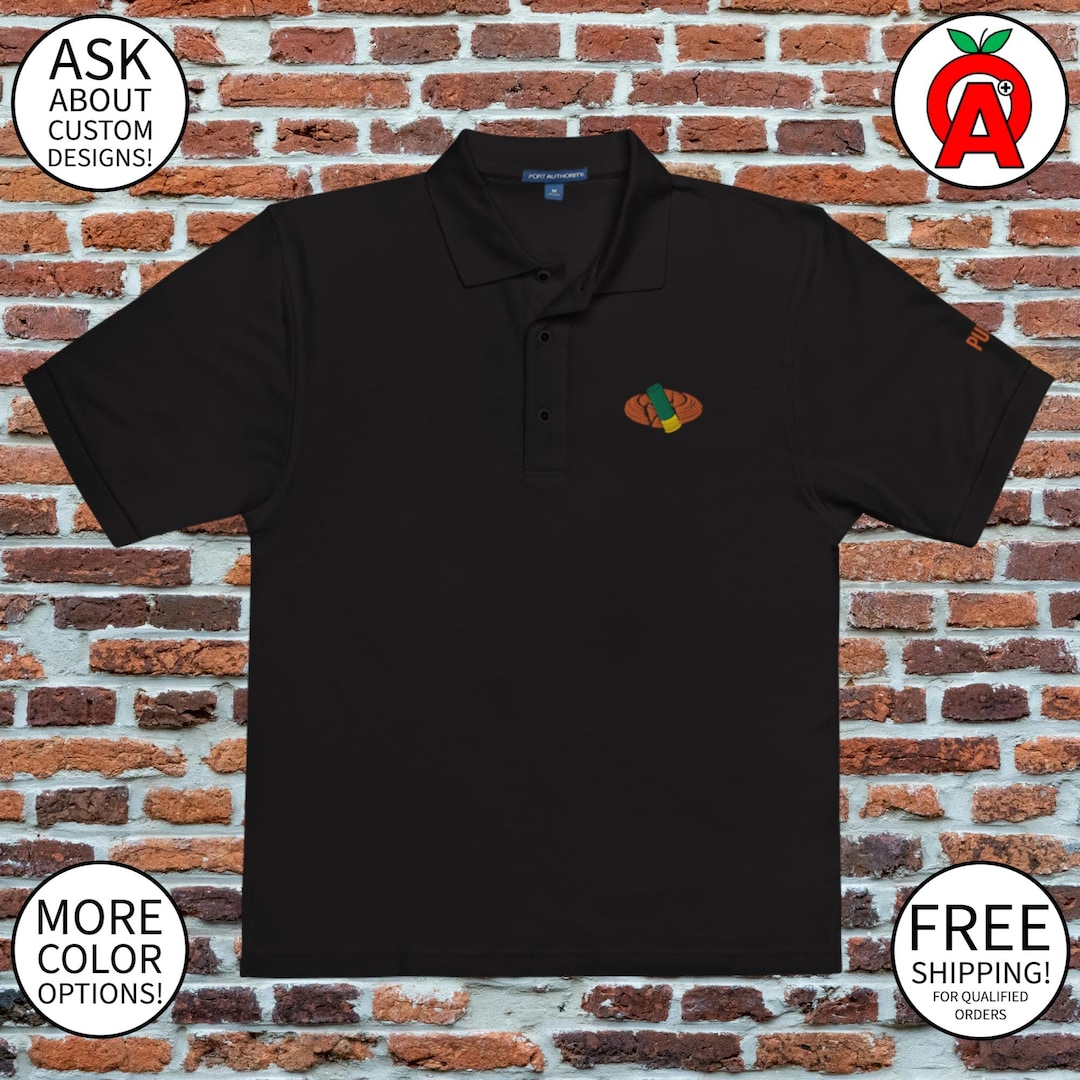 Skeet Trap Shooting Polo Shirt - Embroidered Clay & Shotgun Shell ...