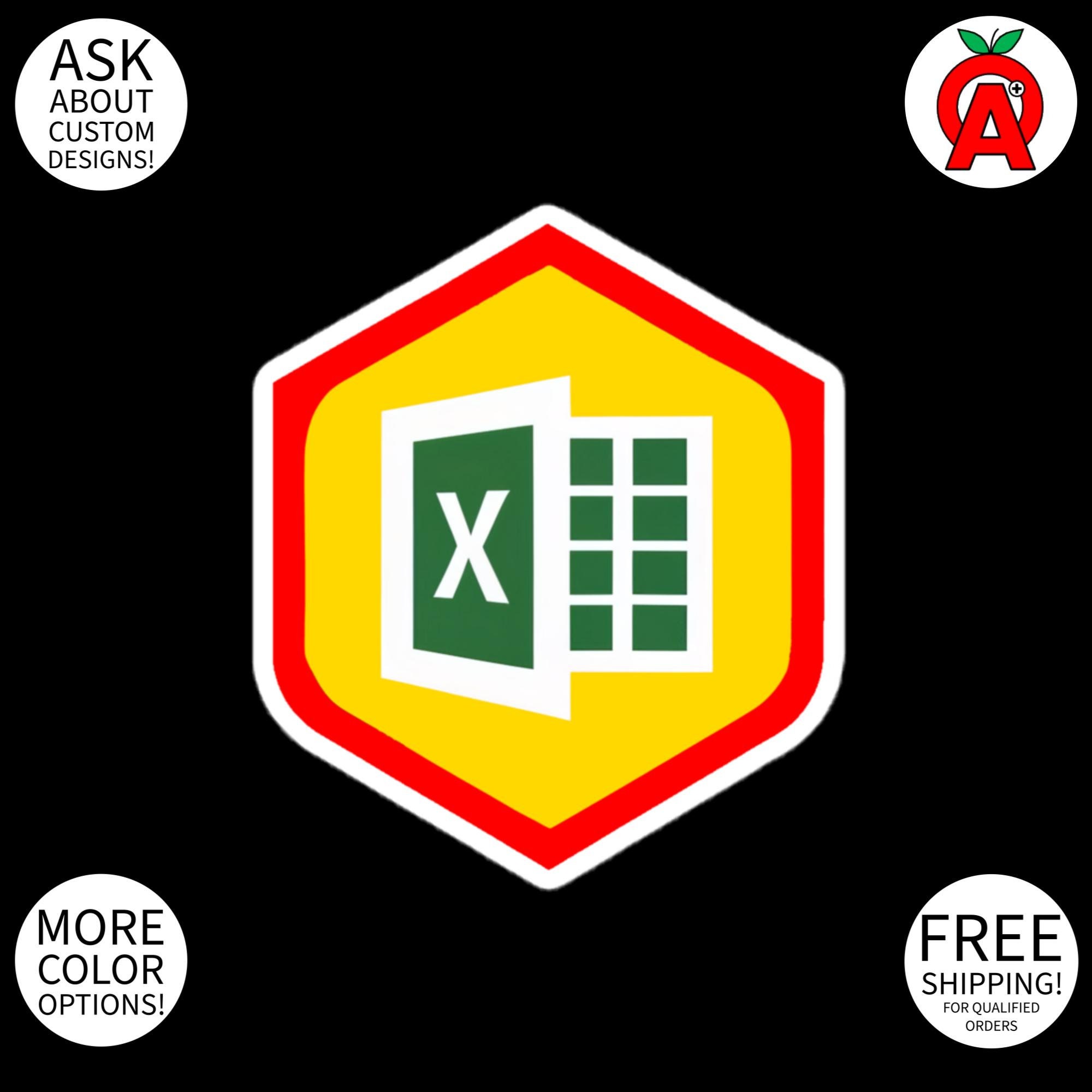 Microsoft Excel Shield Vinyl Sticker Bubble-free Superhero Design - Etsy