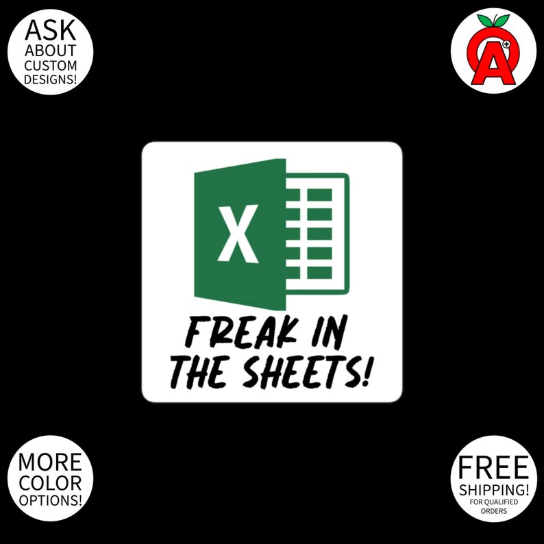 Microsoft Excel Logo freak in the Sheets Vinyl Bubble-free Sticker - Etsy