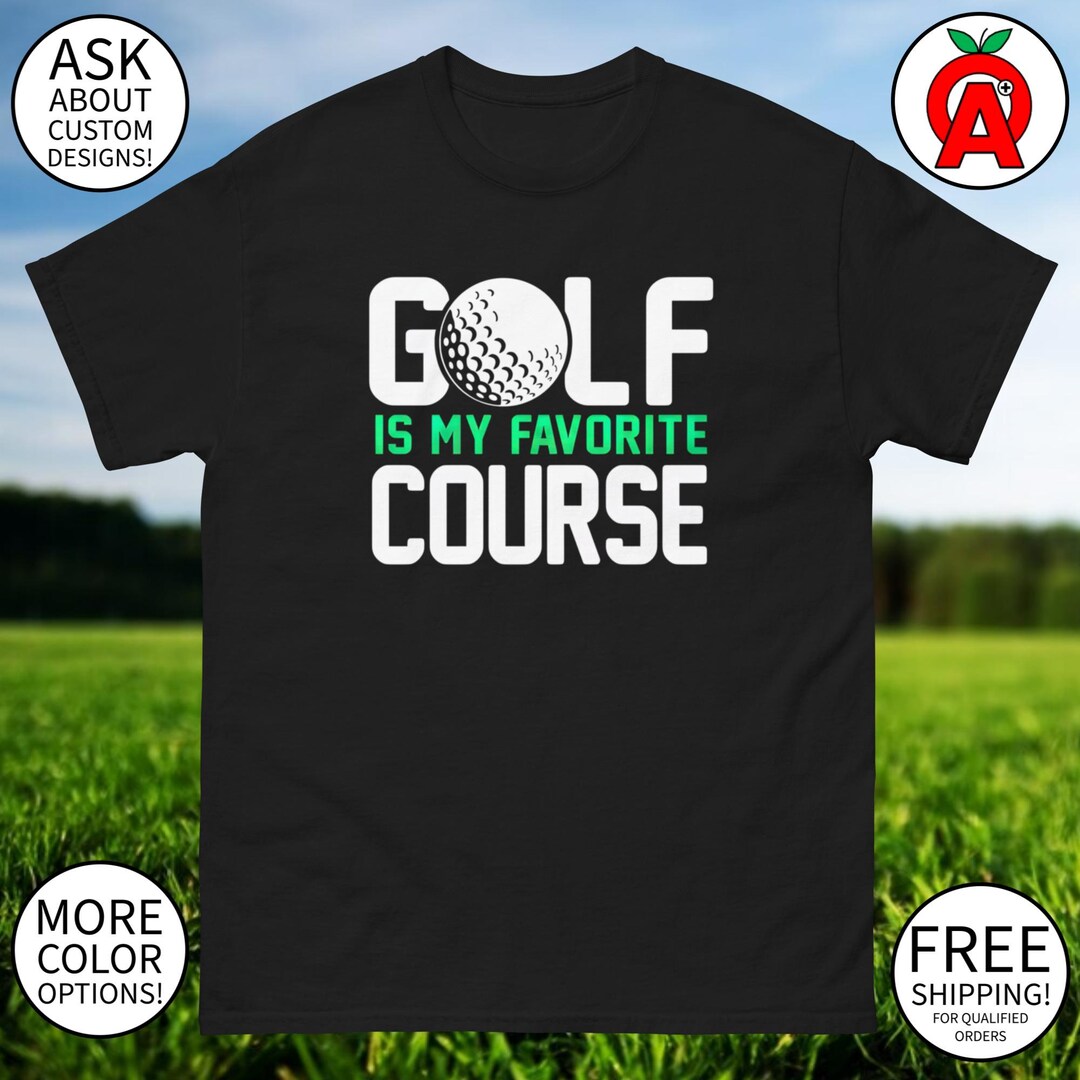Golf Ball Graphic Tee for Golfing Enthusiasts - Casual Golf Course ...