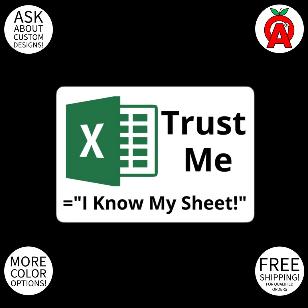 Excel Logo Vinyl Sticker - Microsoft Themed - Bubble-free - Trust Me - Etsy