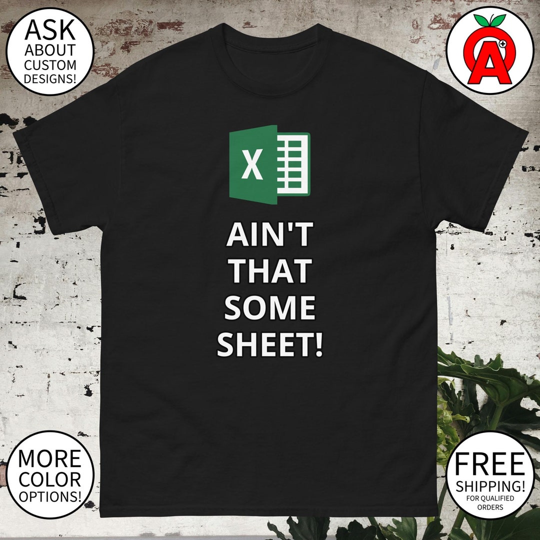 Excel Enthusiast T-shirt Fun Sheet Design Add a Touch of Humor - Etsy