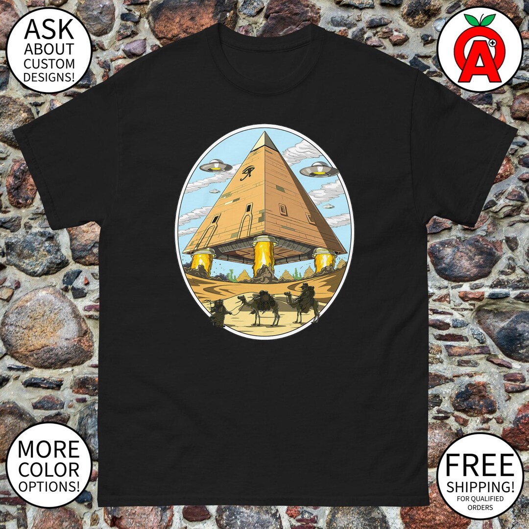 Mystical Aliens Pyramids T-shirt | UFO Ancient Astronaut Tee | Sci-fi ...