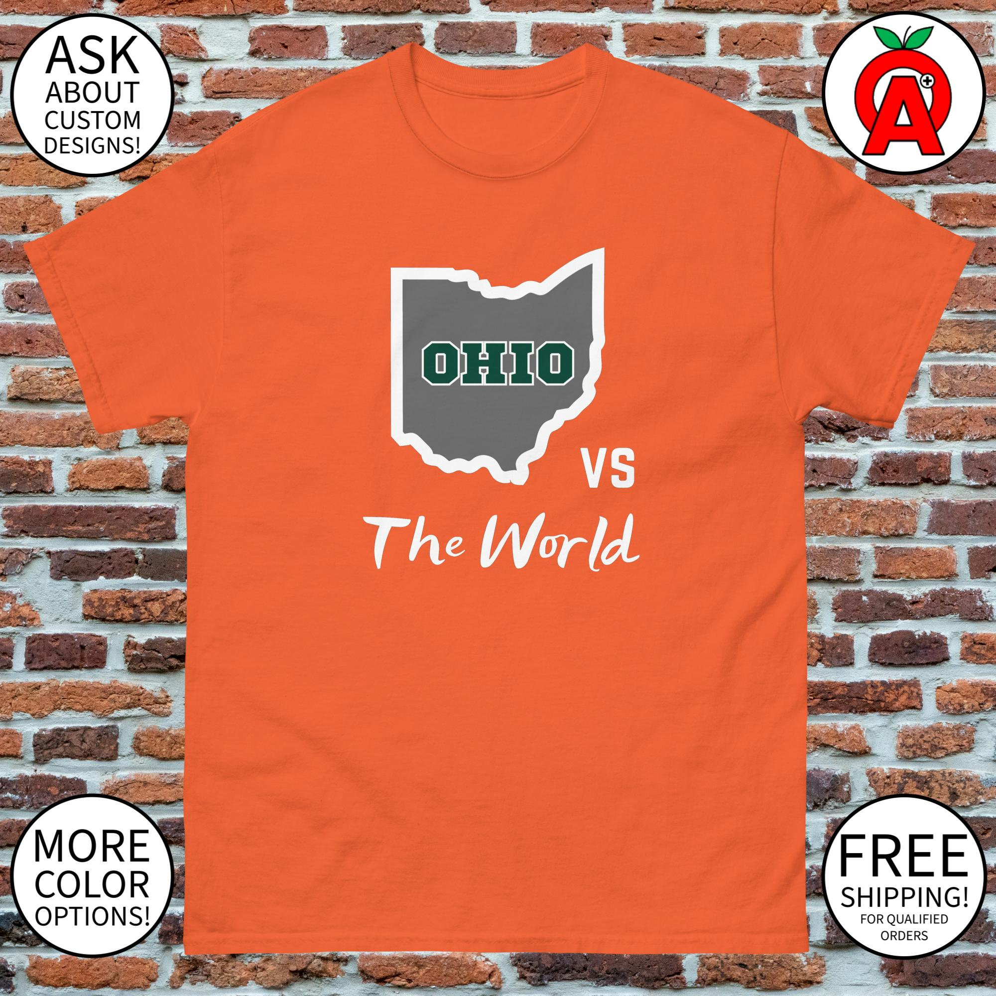 Ohio University Bobcats Athens Ohio Vs. the World Grey Map Unisex Shirt ...