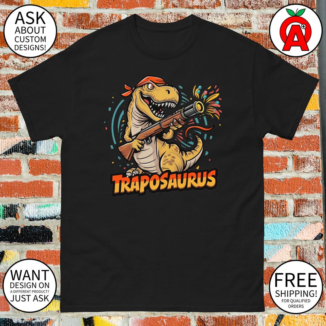 Traposaurus Fun and Passion Trap Shooting T-shirt - Perfect Gift for ...
