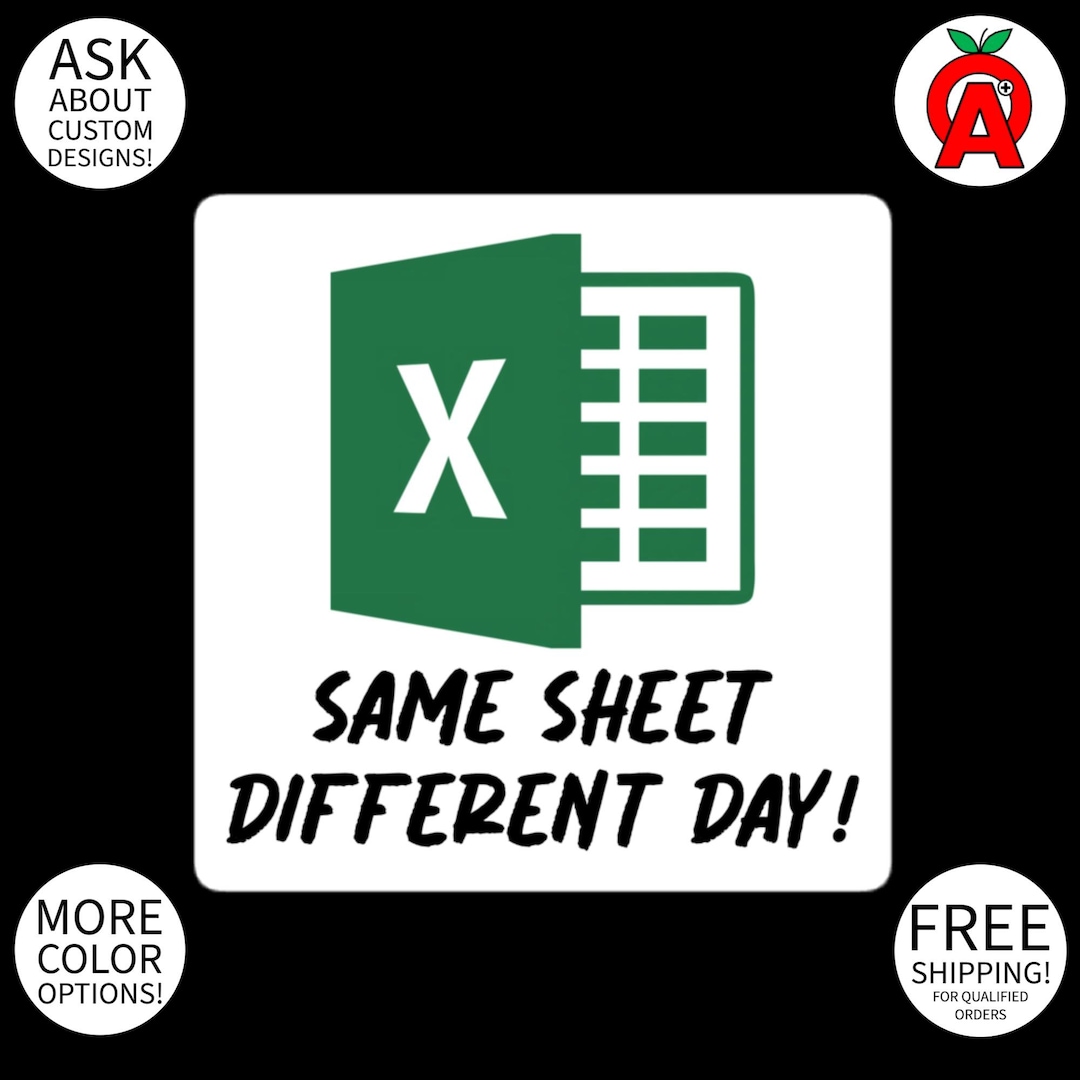Microsoft Excel Logo Vinyl Bubble-free Sticker - Same Sheet Different ...