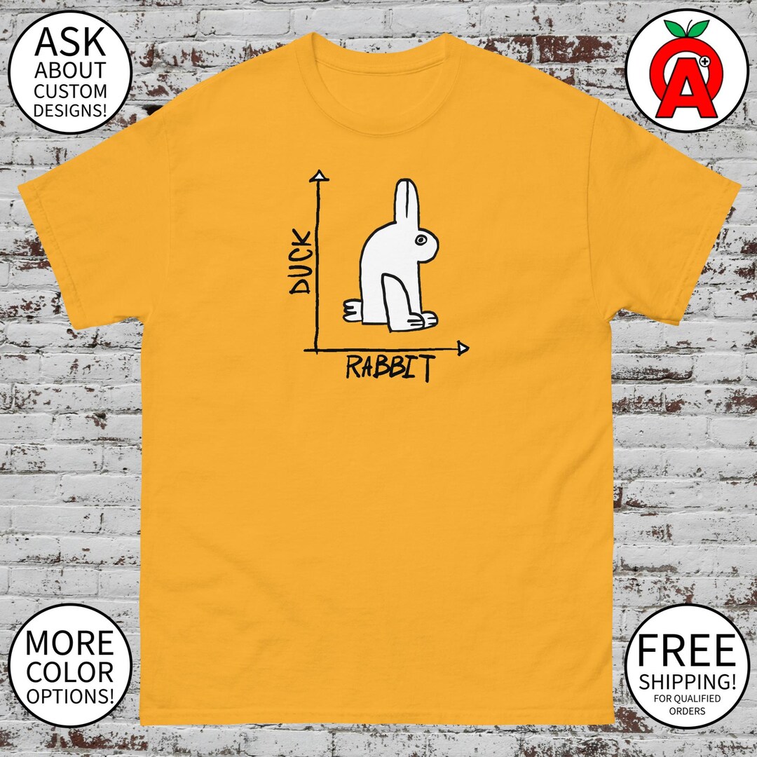 Duck Vs Rabbit Funny Shirt Mens Womens Unisex Graphic Tee - Etsy