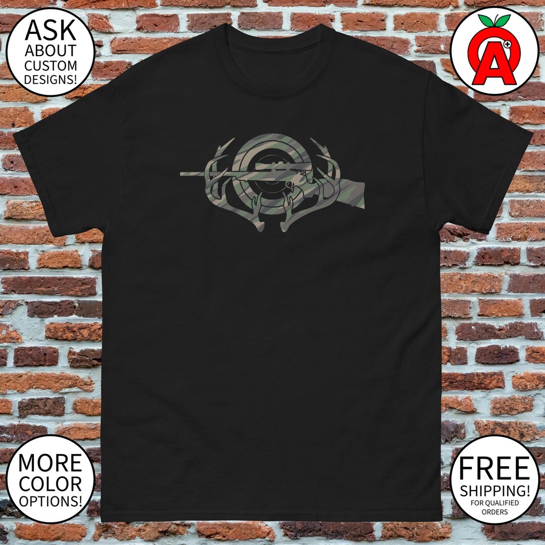 Deer Rack Target Rifle Tee - Outdoor Enthusiast Mens Womens Unisex ...