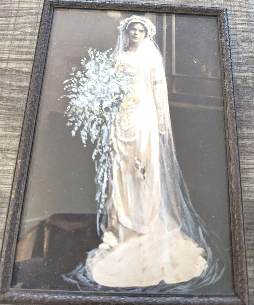 Antique Bride Photo in Frame - Etsy