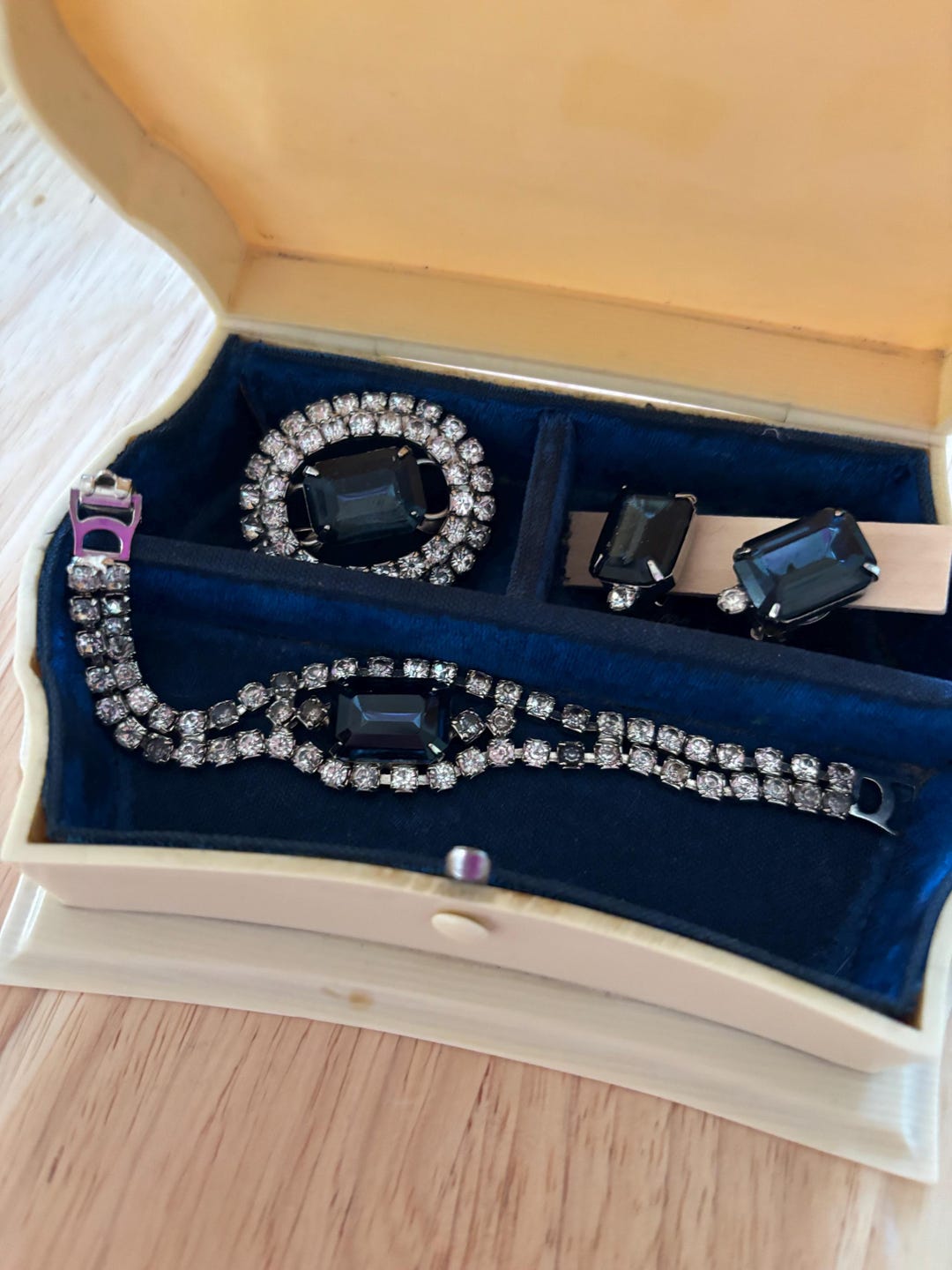 Vintage Jewelry Set With Celluloid Box. - Etsy
