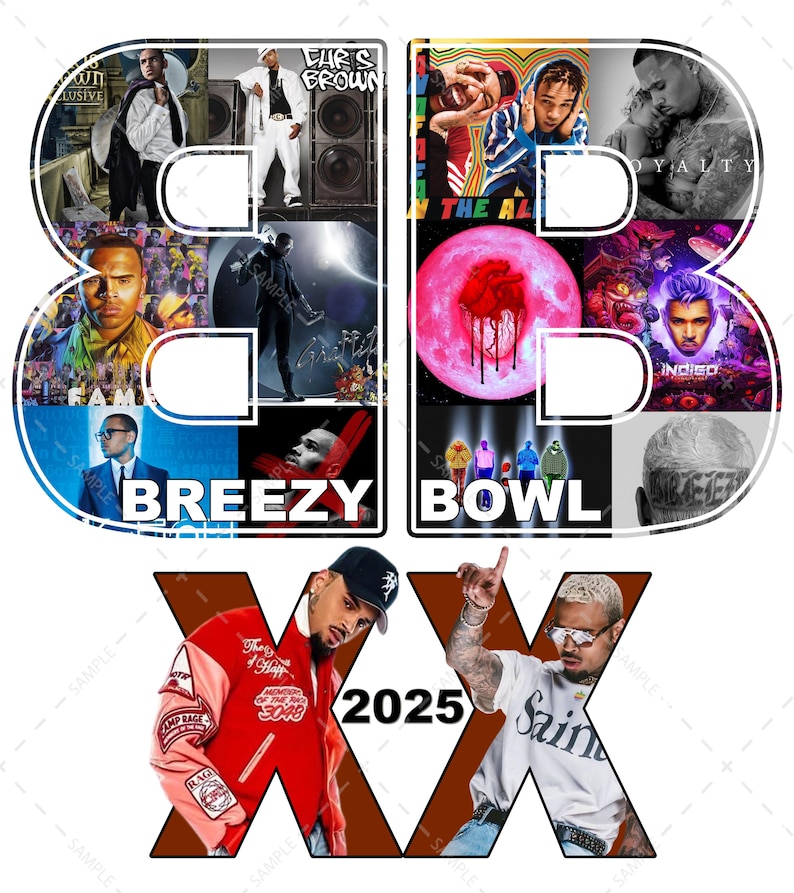 Chris Brown T-shirt Breezy Bowl XX Unisex Tee Chris Brown BB Logo 2025 Hoodie Tour Chris Brown ...