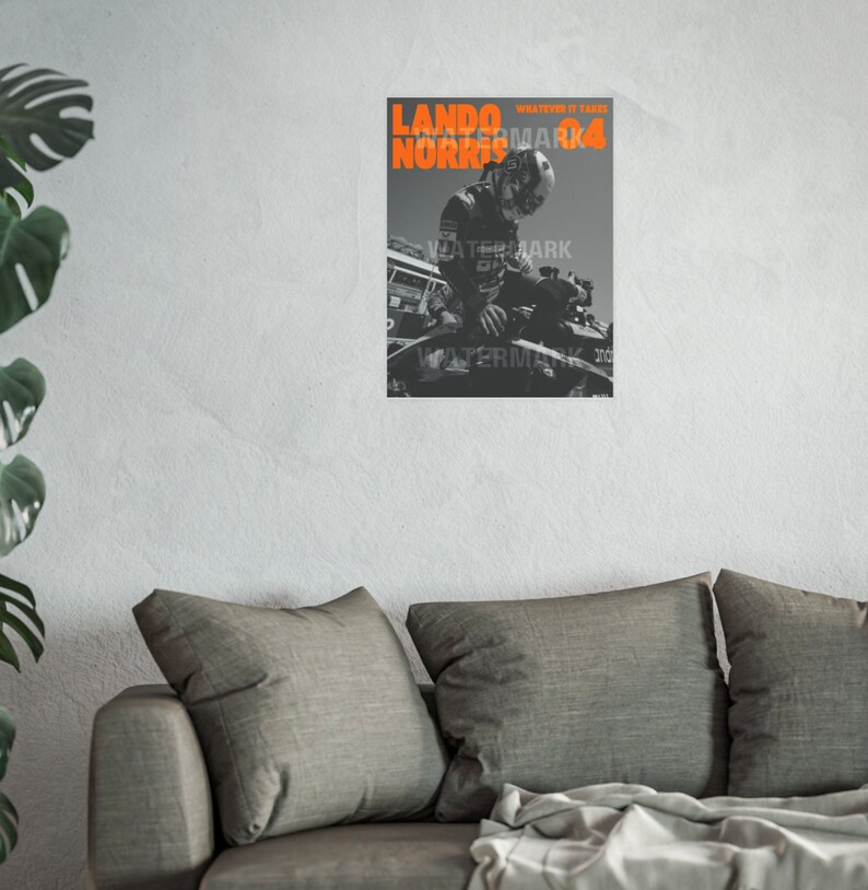 Lando Norris Mclaren Formula One Poster (black & White) - Etsy