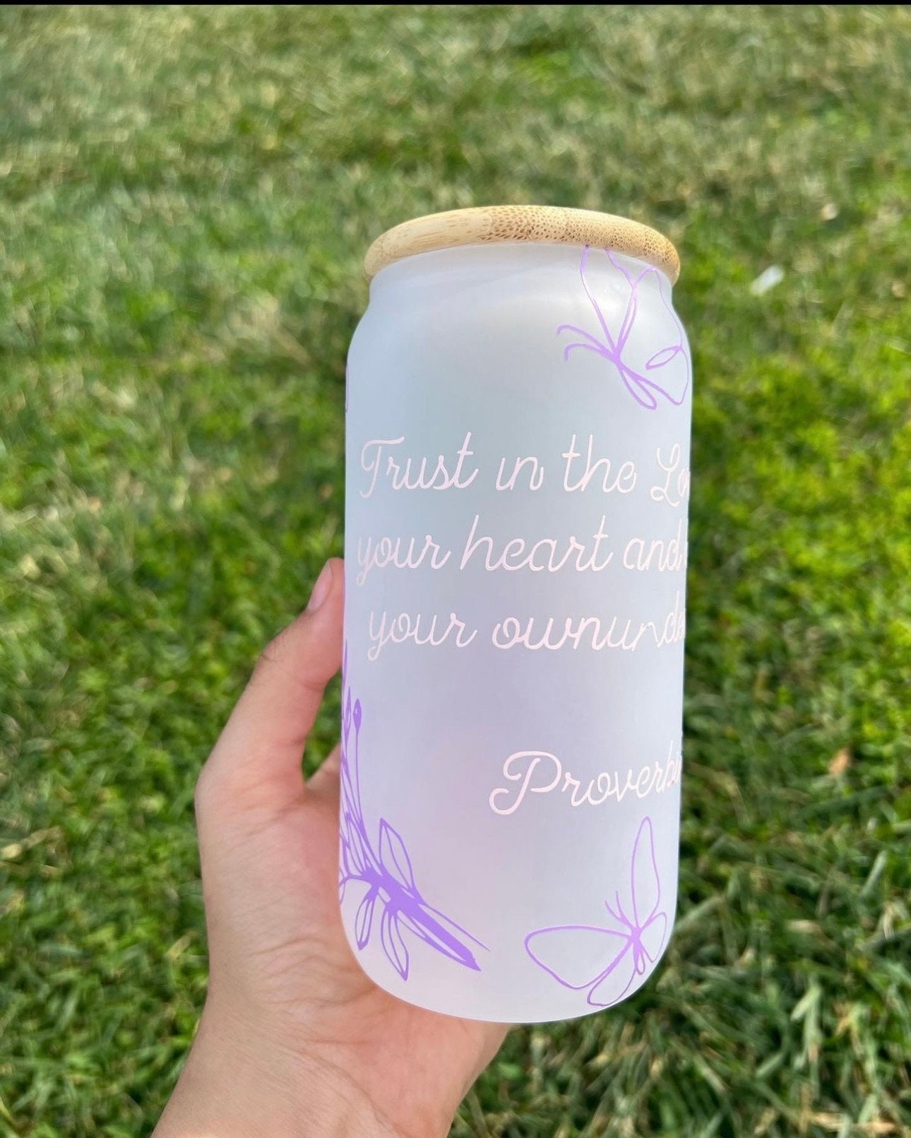 Bible Verse Glass Cup - Etsy