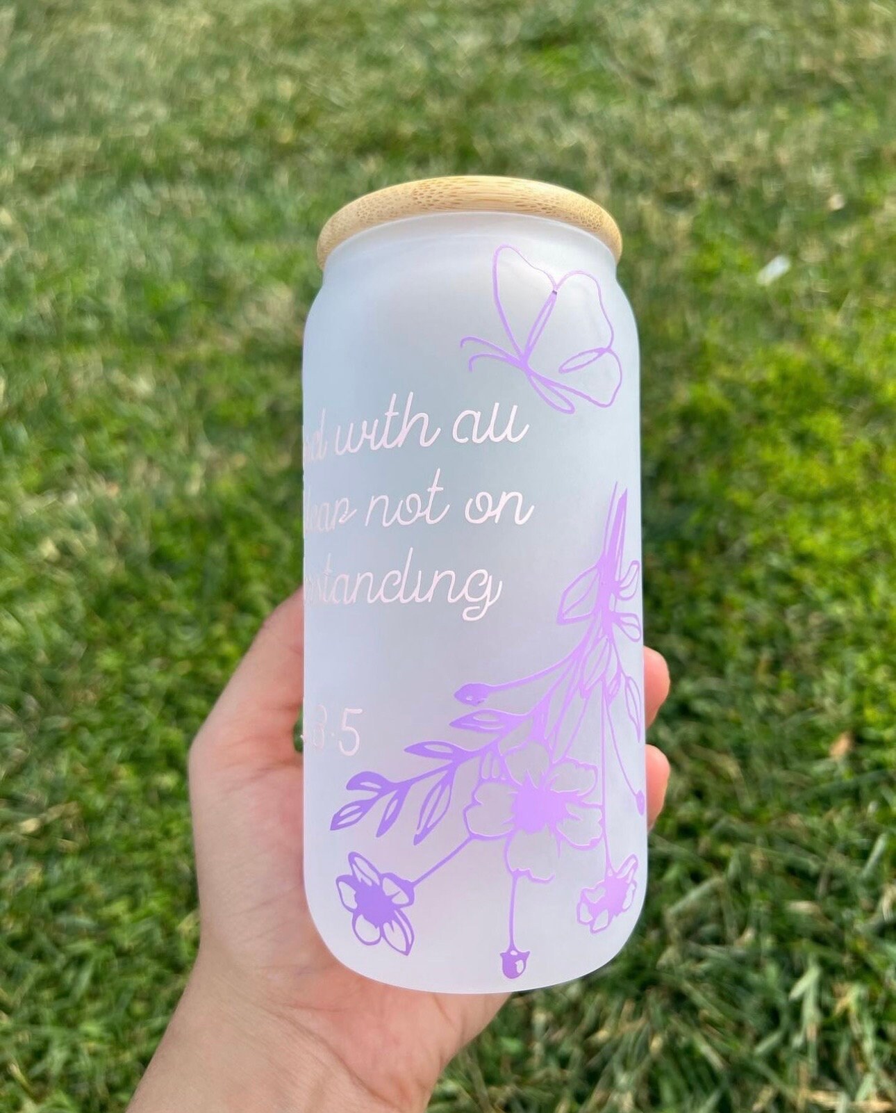 Bible Verse Glass Cup - Etsy