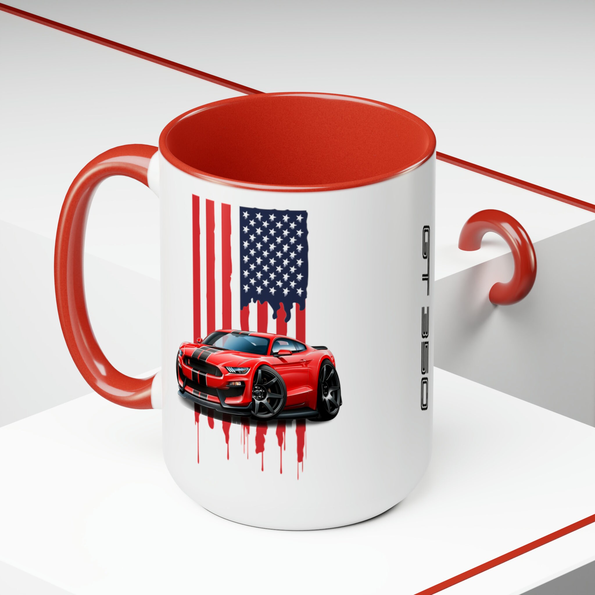Ford Mustang GT350 Red: Two-tone Coffee Mugs 15oz - Etsy