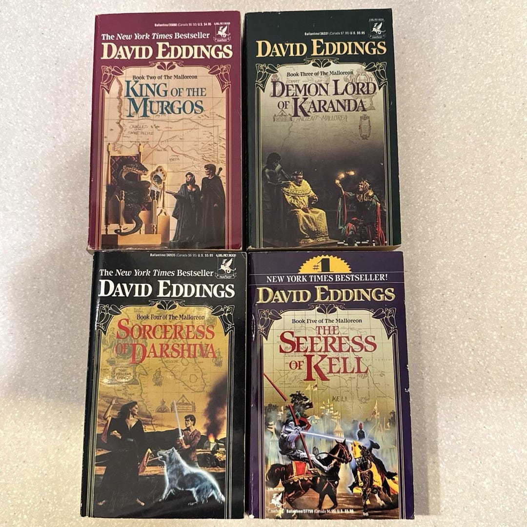 David Eddings the Malloreon Series Paperback Book Set Volumes #2-5 Lot ...