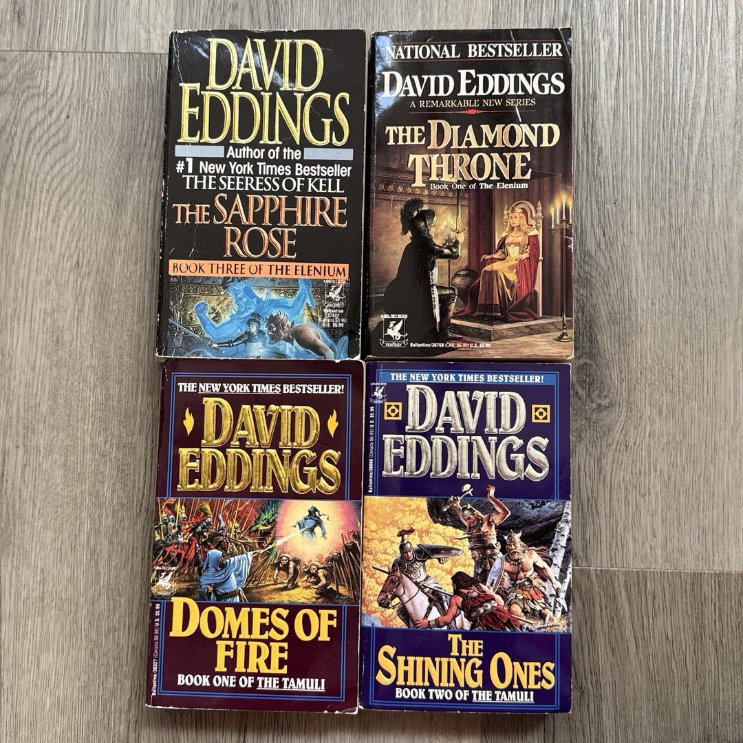 David Eddings Elenium 1 and 3 Tamuli 1 and 2 Paperback Series Book Lot ...