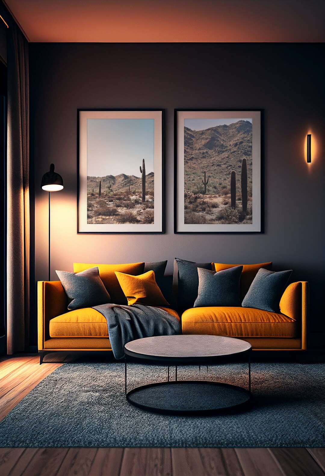 Arizona Landscape, Mountains, Wall Art, Cactus, Living Room , Office ...