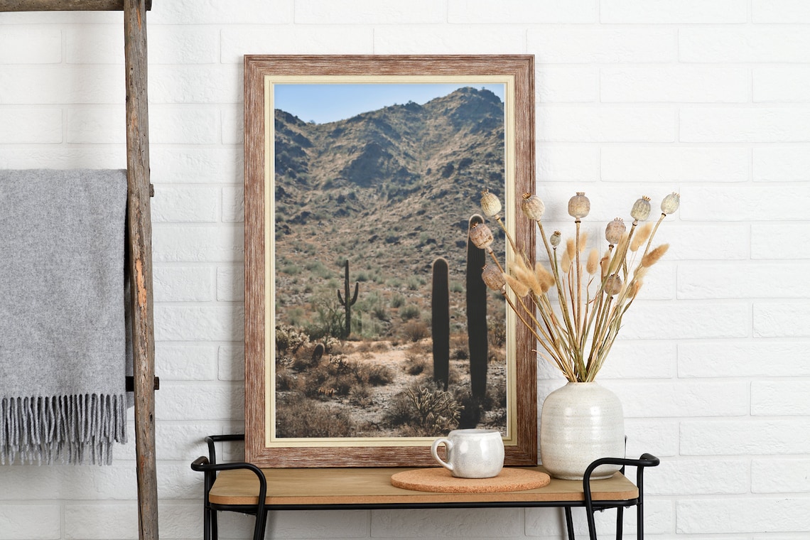 Arizona Landscape, Mountains, Wall Art, Cactus, Living Room , Office ...