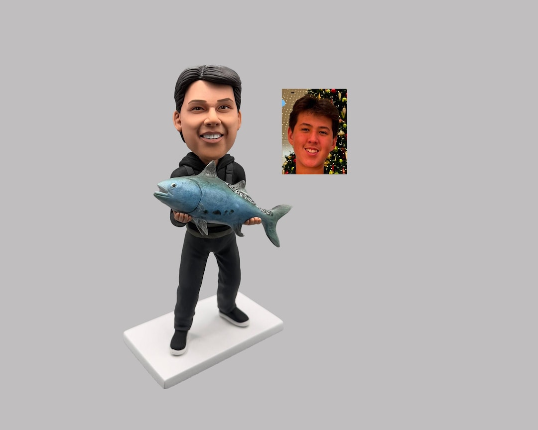 Personalized Like Fishing Bobblehead Full Body Custom Fishing ...