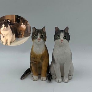 Customized Cat Statue, 3D Cat Statue, Cake Topper. Cat Memorial Statue ...
