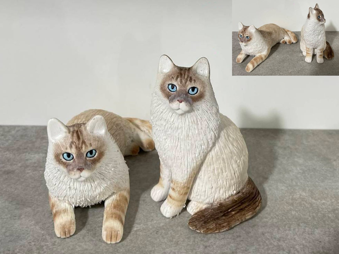 Customized Cat Statue, 3D Cat Statue, Cake Topper. Cat Memorial Statue ...
