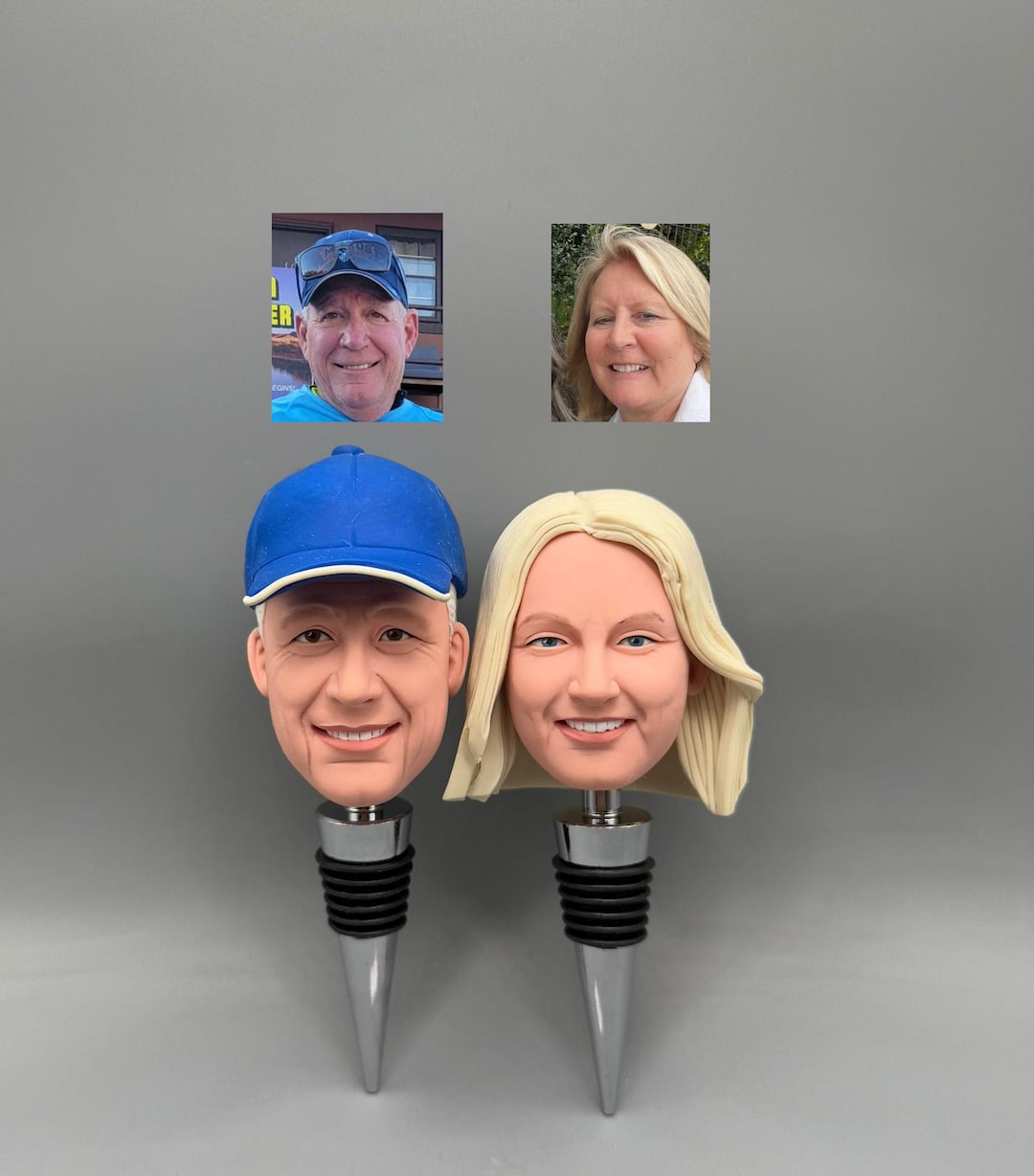 Custom Clay Bobblehead Wine Stopper, Personalized Wedding Gift - Etsy