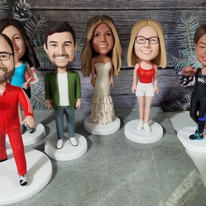 Personalized Wedding Cake Bobbleheads, Custom Polymer Clay Figurine - Etsy